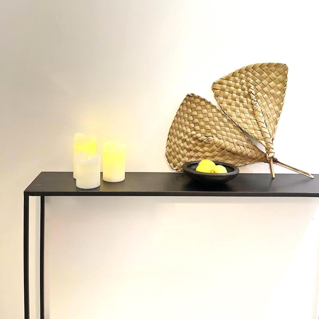 Woven Raffia Fan – Natural Craft for Wall Decor & Boho Summer - Etsy