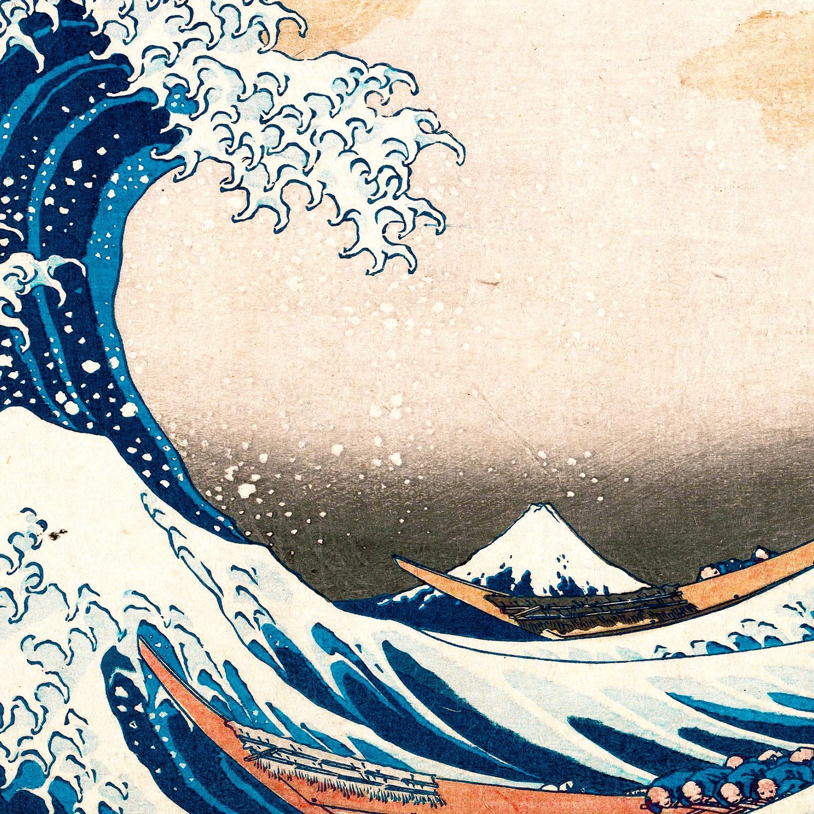 Katsushika Hokusai Under the Great Wave off Kanagawa, Ukiyo-e Digitally ...