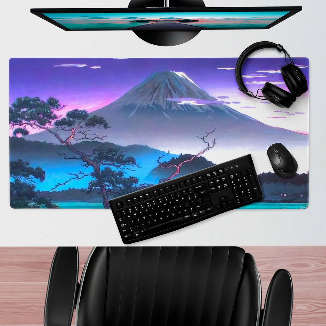 Mountain Fuji Japanese Gaming Mouse Pad Ukiyo-e Styled Gaming Desk Mat ...
