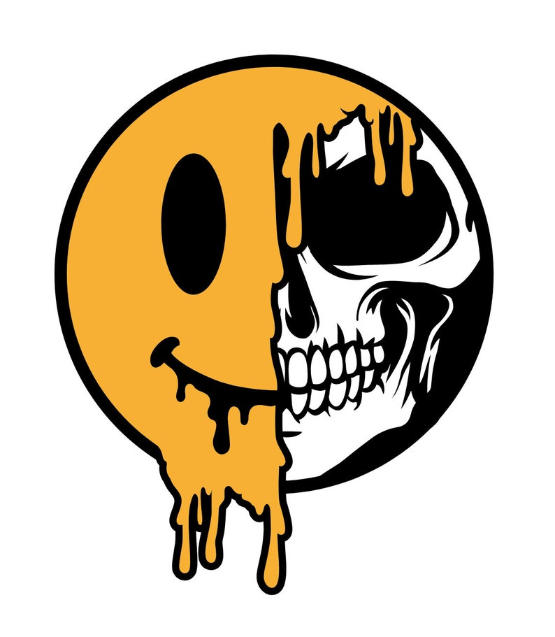 Smiley Skull Halloween Face Fake Smile - Etsy