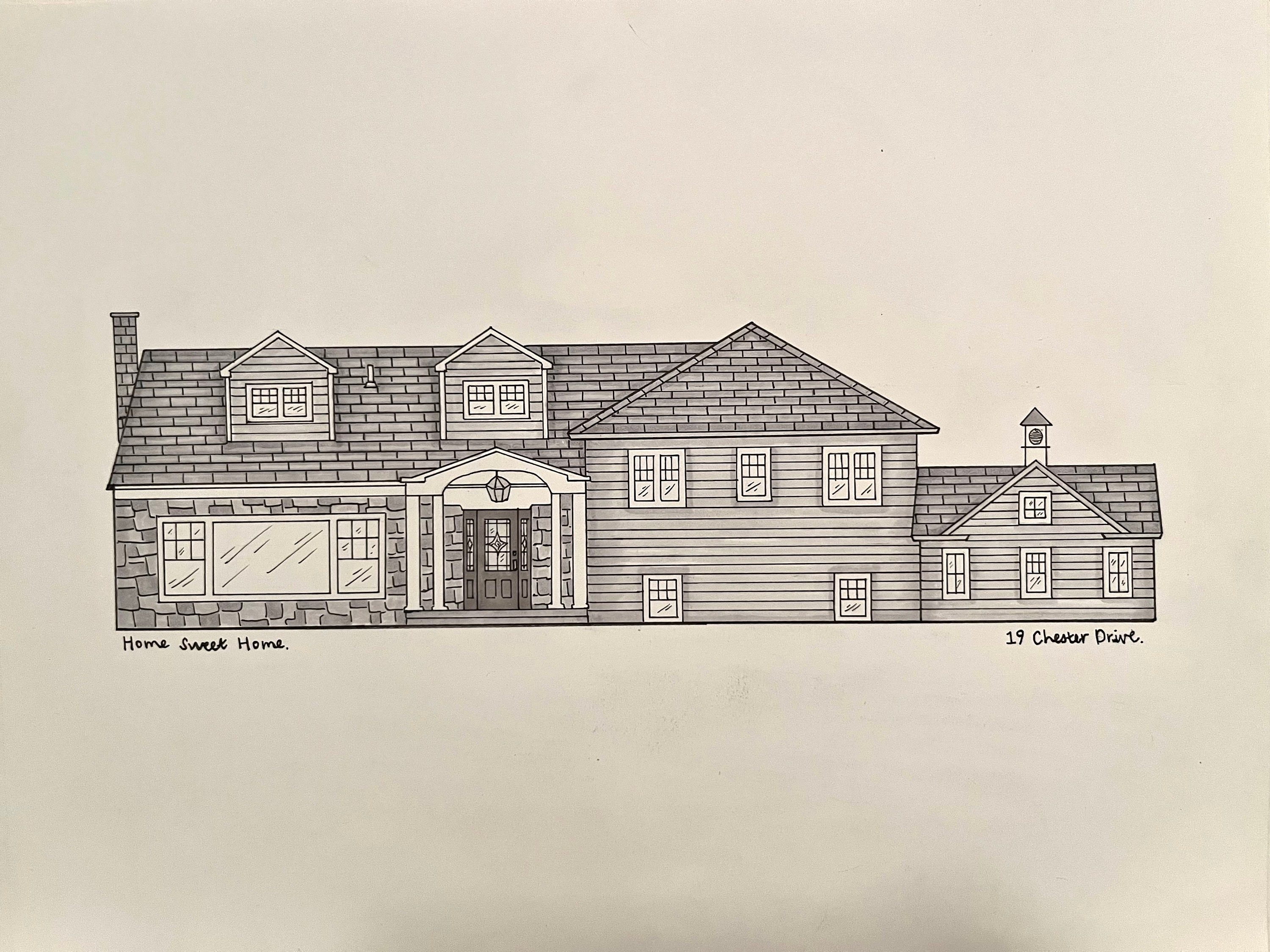 Illustrated Sketched Home Drawing - Etsy