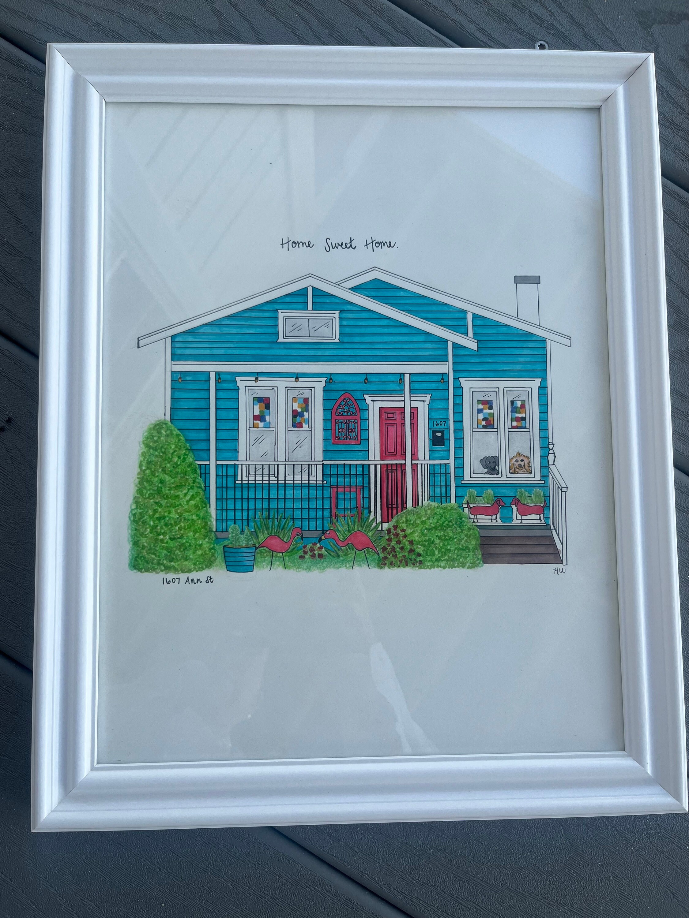 Illustrated Sketched Home Drawing - Etsy