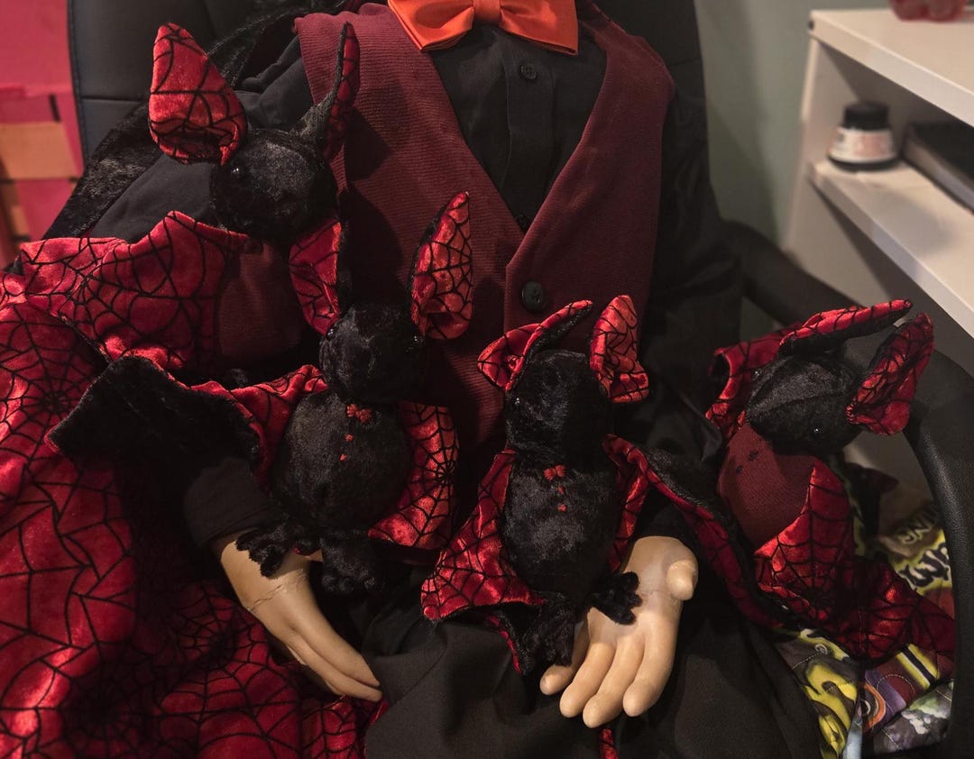 Large 8 X 16 Inch Stuffed Bats - Etsy