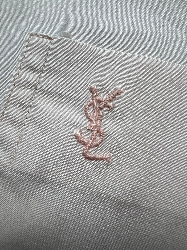 YSL Shirt Cotton Yves Saint Laurent Summer Shirtsleeve 90s - Etsy