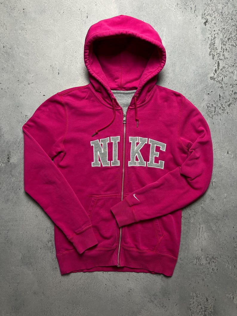 Hoodie Nike Zipper Vintage Center Logo Zip-up Swoosh Hype Y2k 90s - Etsy