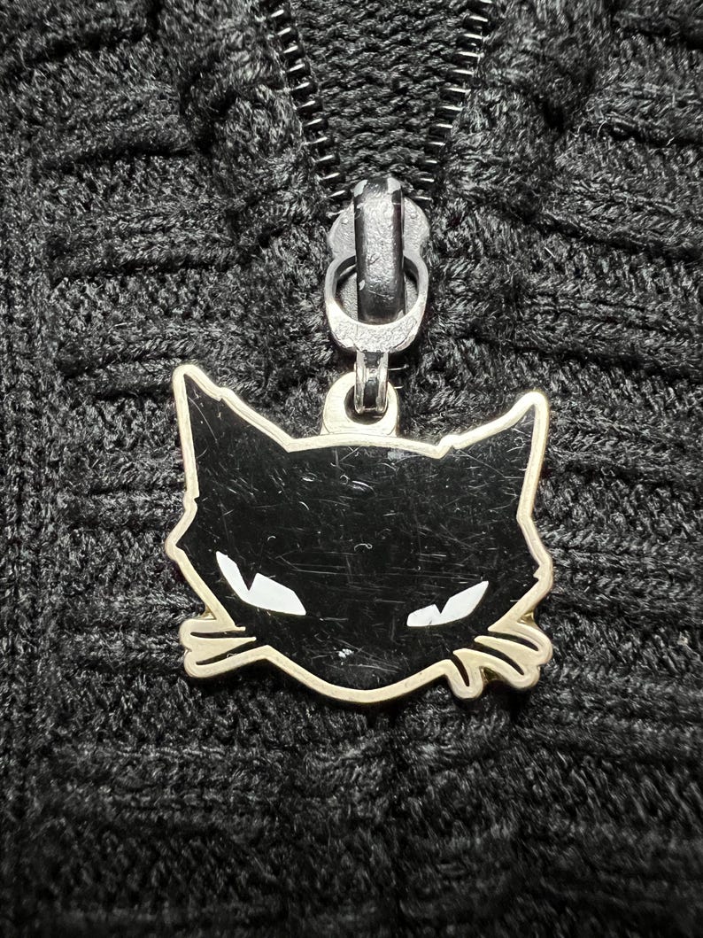 2005 Cosmic Debris Emily the Strange Bad Kitty Zip-up Hoodie Zipper ...