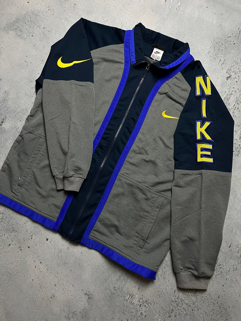 Nike Vintage Zipper Jacket Central Swoosh Logo Y2k 90s - Etsy