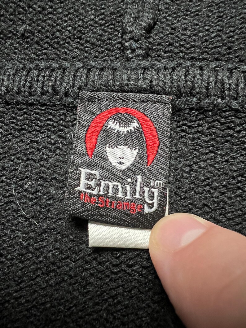 2005 Cosmic Debris Emily the Strange Bad Kitty Zip-up Hoodie Zipper ...