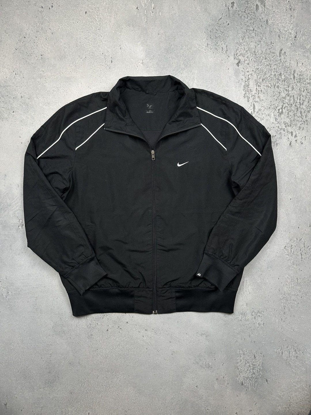 Vintage Nike Track Jacket Black White Piping Minimalist 00s - Etsy