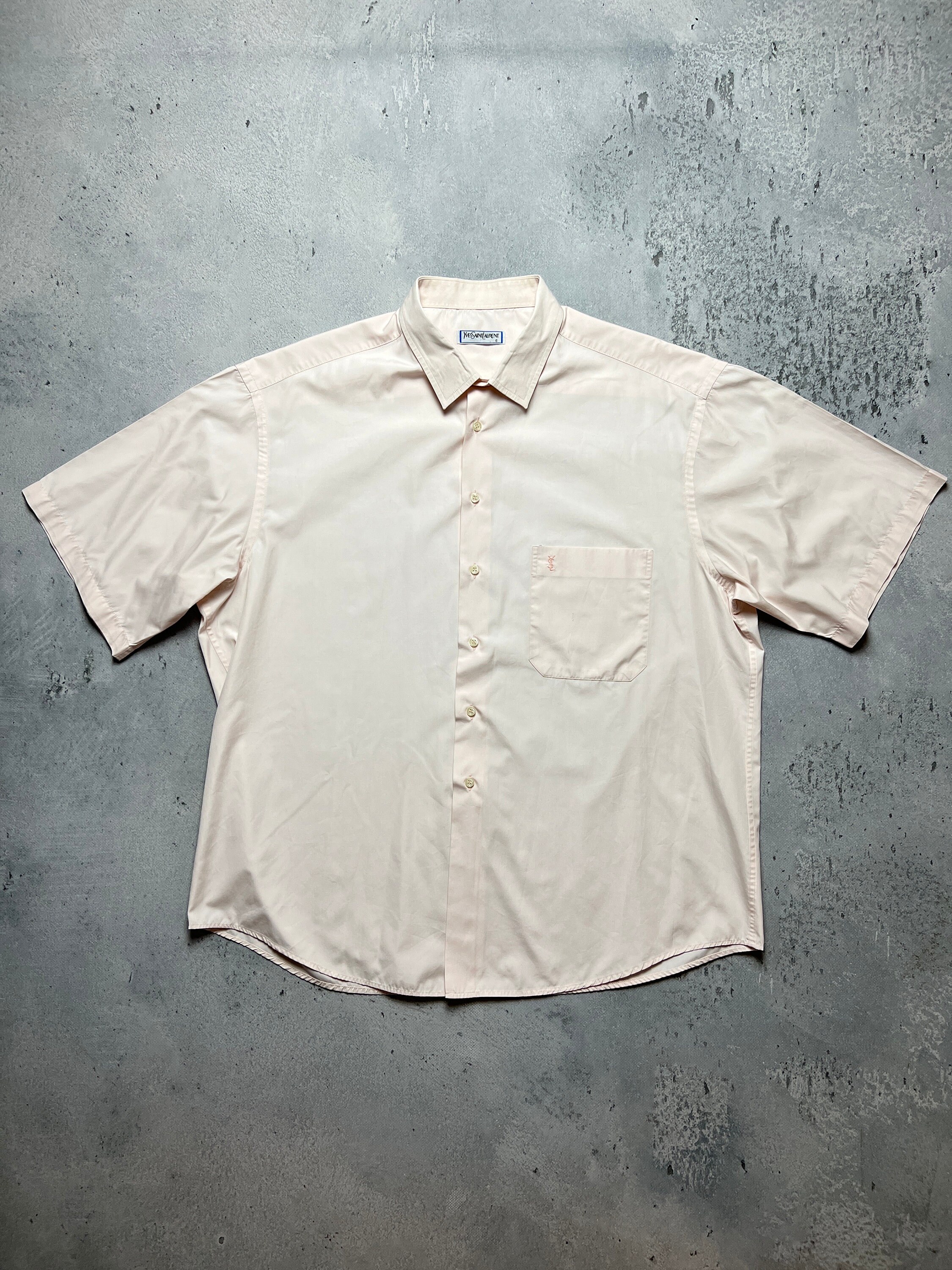 YSL Shirt Cotton Yves Saint Laurent Summer Shirtsleeve 90s - Etsy
