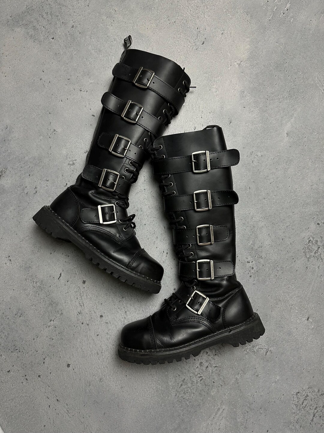 Demonia Riot-18bk Boots Style New Rock Avant Garde Leather - Etsy