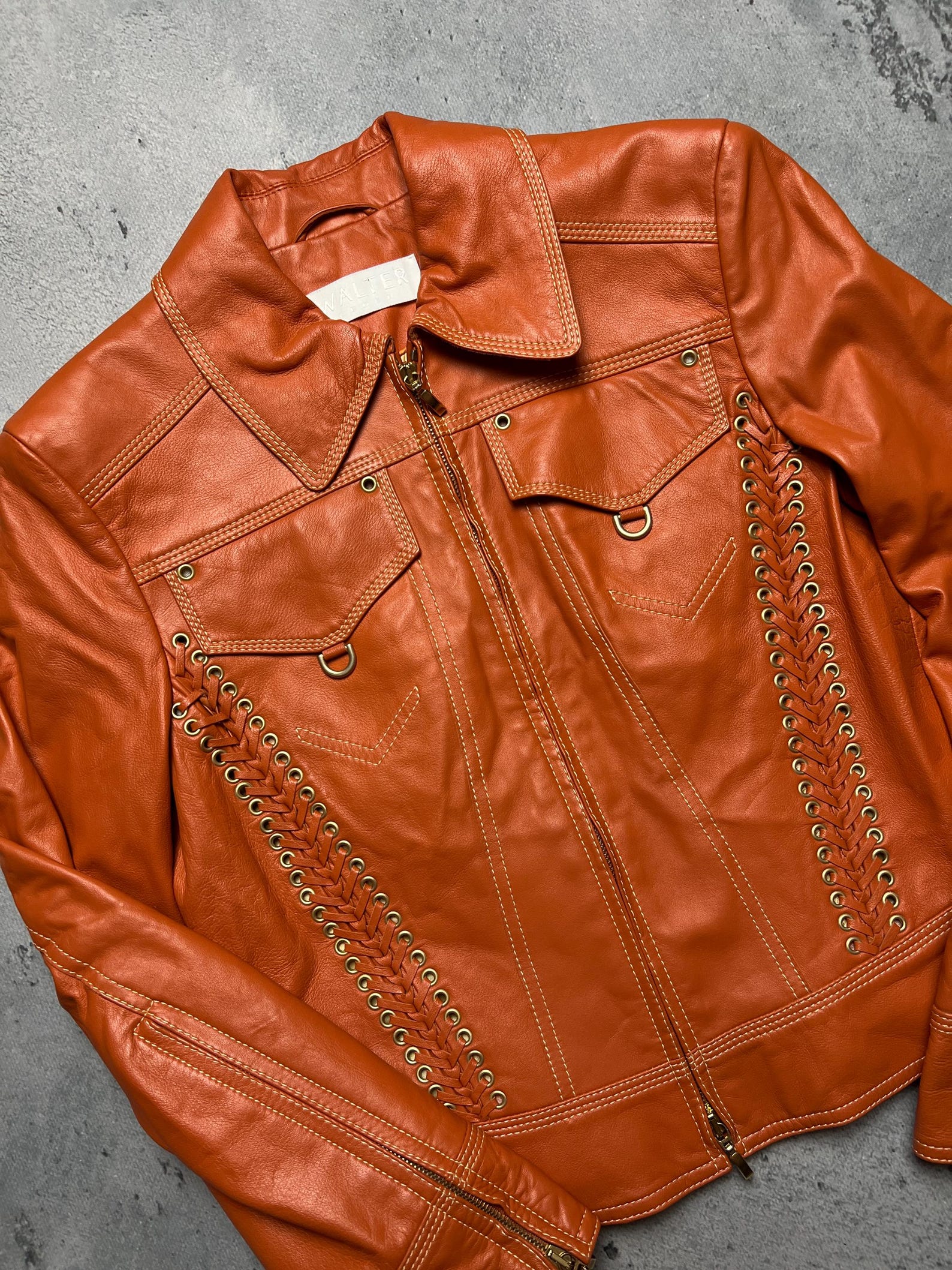 Walter Leder Gruppe Lammnappa Leather Western Biker Jacket - Etsy