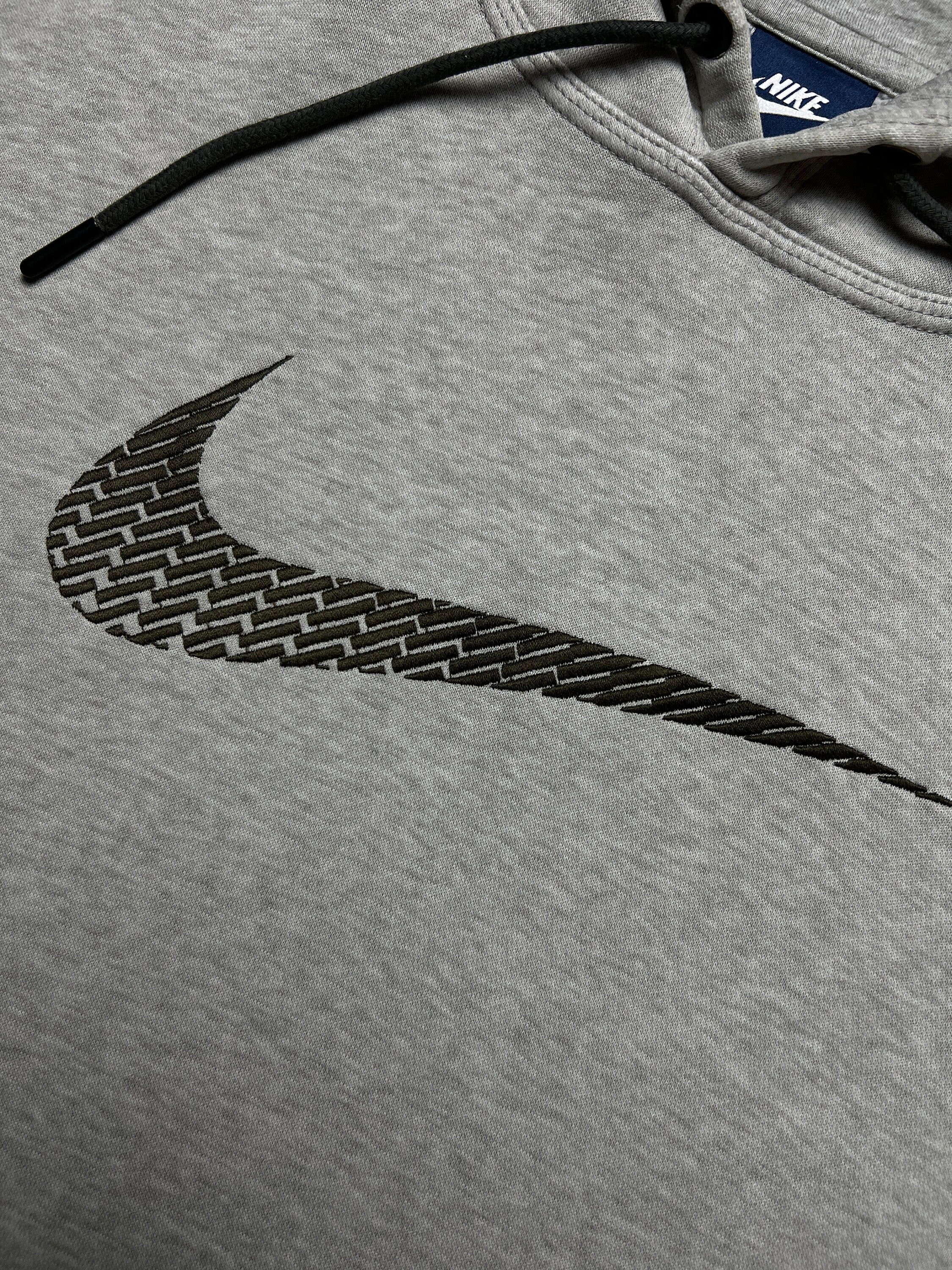 Nike Boxy Fit Vintage Hoodie Center Swoosh Logo Spellout Y2k - Etsy