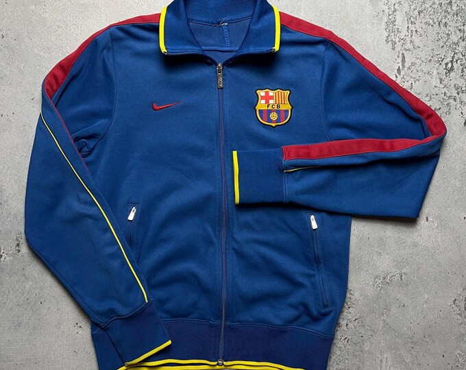 Vintage Nike FCB Barcelona Big Logo Y2K Soccers Zipper 00s - Etsy
