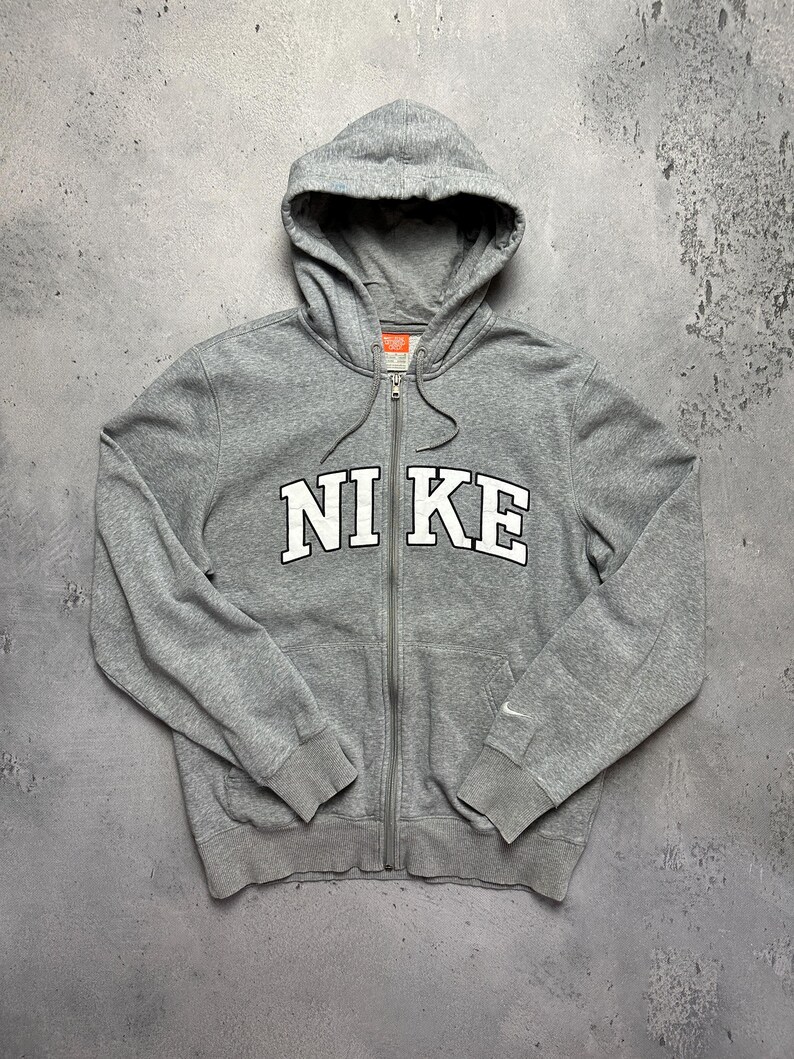 Vintage Zip-up Hoodie Nike Center Logo Swoosh Y2k 00s Hype - Etsy