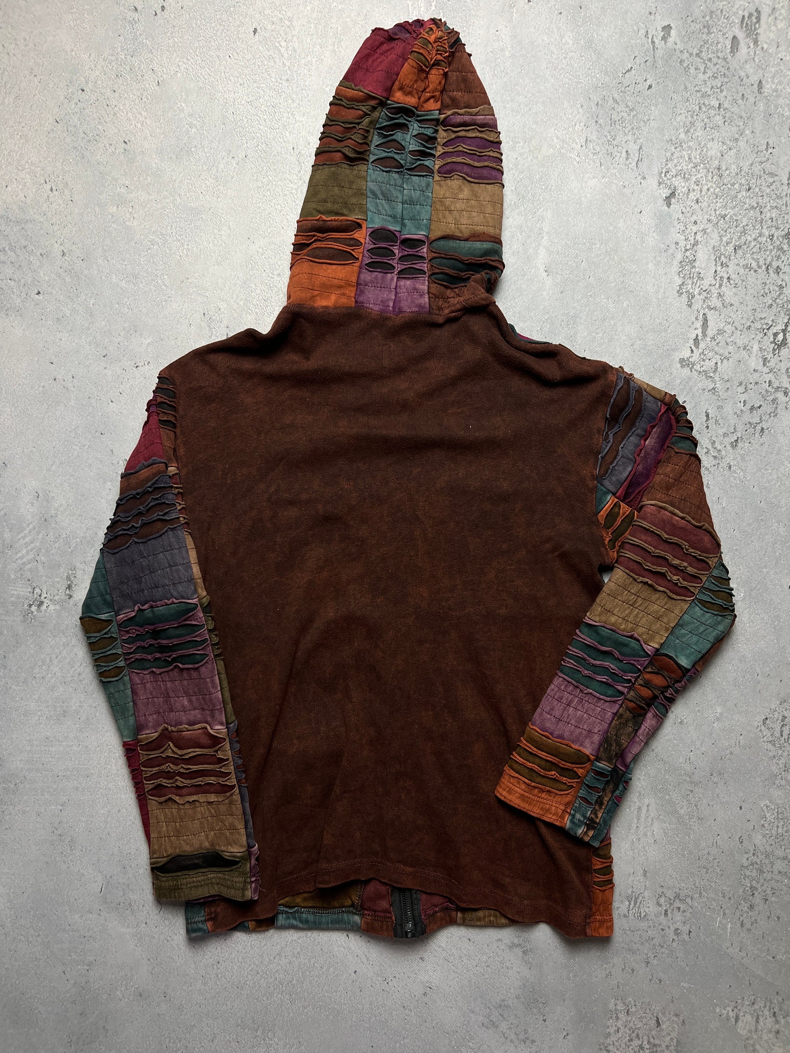 Vintage Nepal Patchwork Multicolor Zip Hoodie Jacket Opium - Etsy