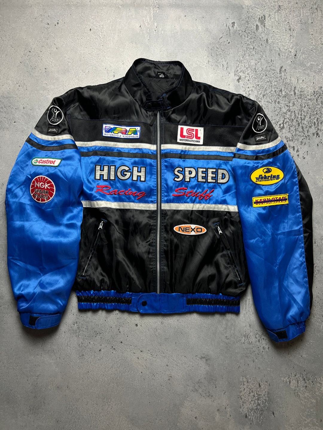 Vintage Racing Jacket Moto High Speed Racing Stuff - Etsy