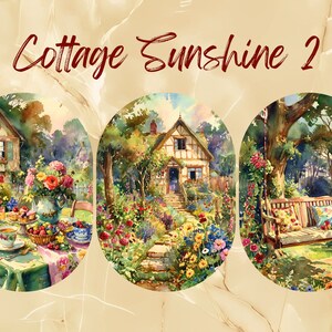 Rustic Summer Cottage Collage Kit - Vintage Floral Printables ...