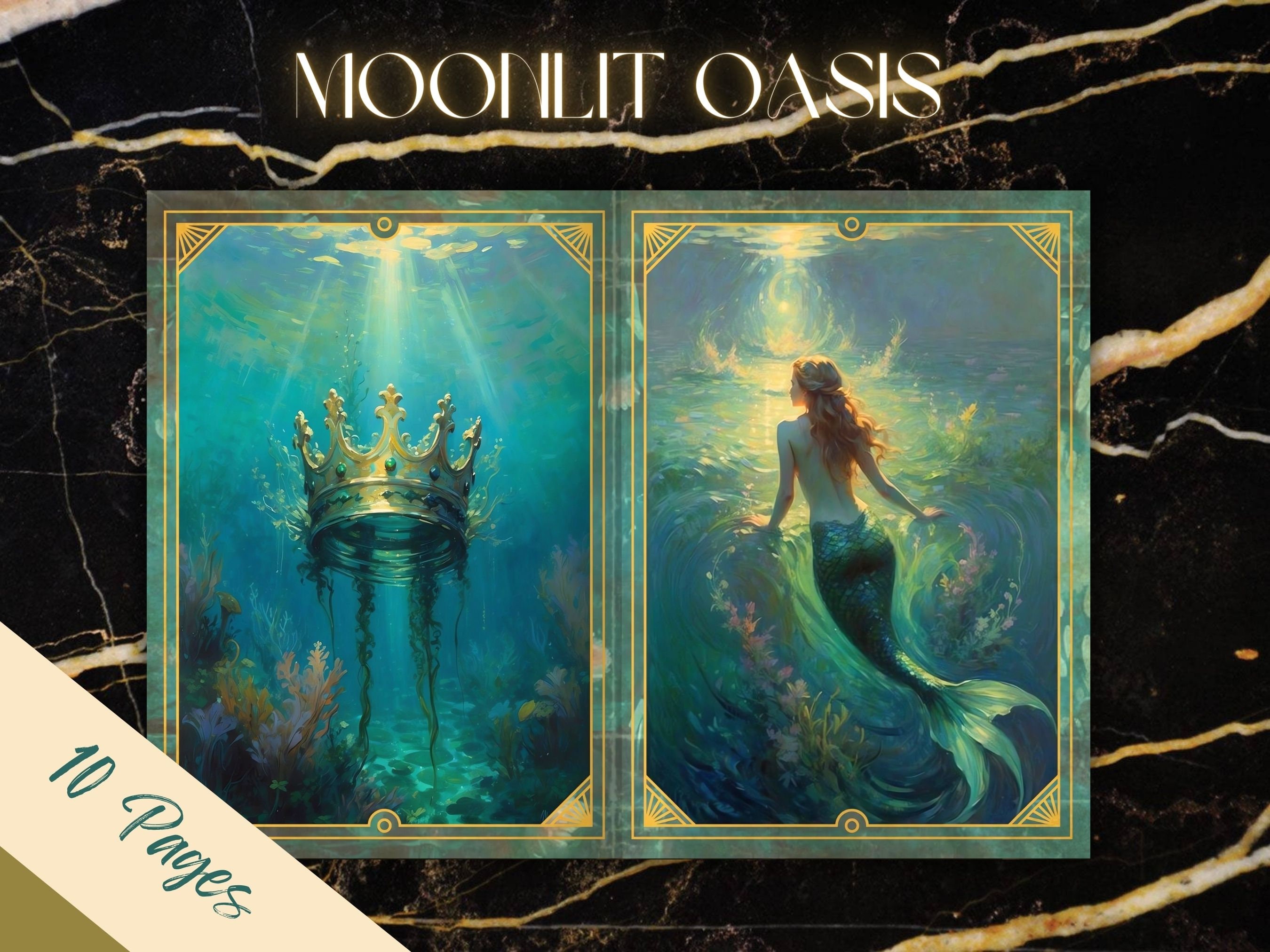 Mermaid Junk Journal Underwater, Marine,sea World Nautical Printable ...