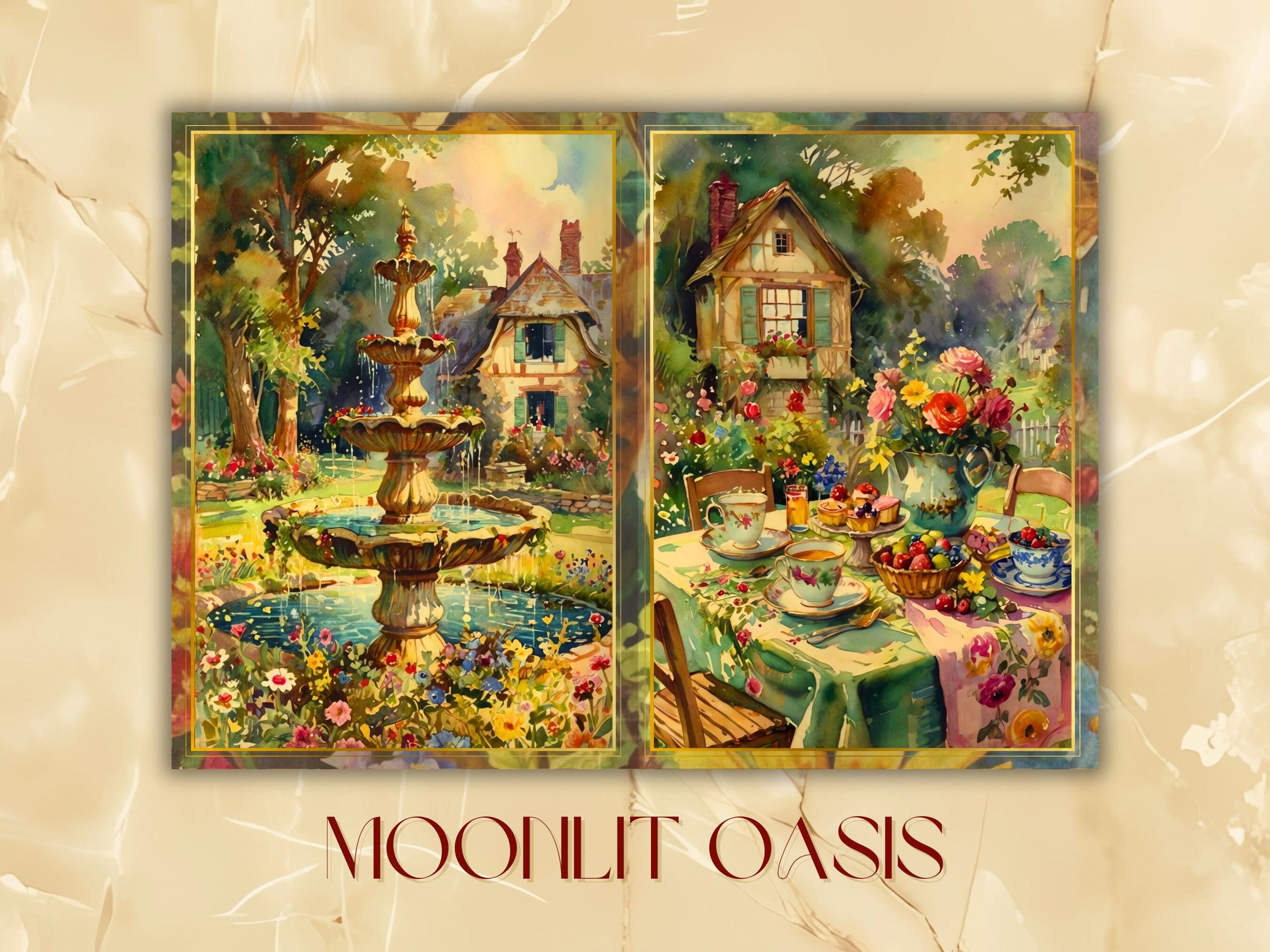 Rustic Summer Cottage Collage Kit Vintage Floral Printables, Whimsical ...