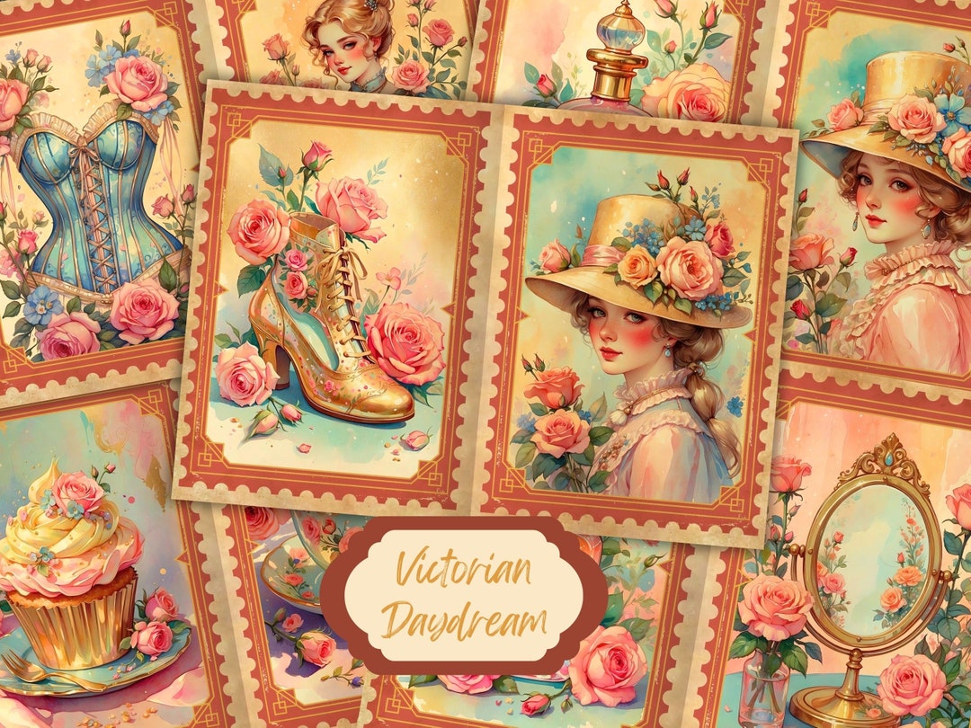 Vintage Victorian Ladies Junk Journal Kit Vintage Woman Junk Journal