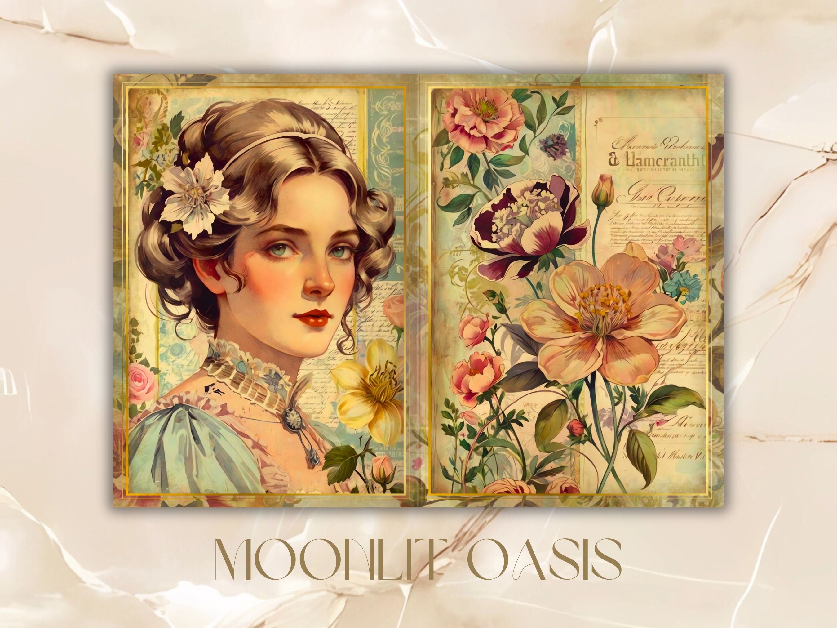 Victorian Women Junk Journal Pages, Digital Ephemera Kit, Antique ...