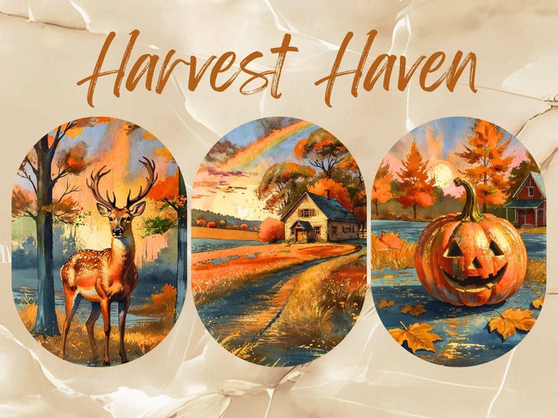 Autumn Cottagecore Digital Collage Kit Cozy Fall Printable Papers ...