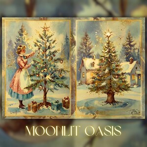 Vintage Christmas Digital Collage Kit, Holiday Ephemera for Junk ...