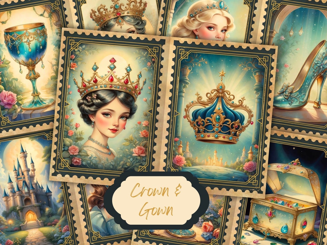 Princess Junk Journal Kit, Digital Download, Printable Pages, Ephemera ...