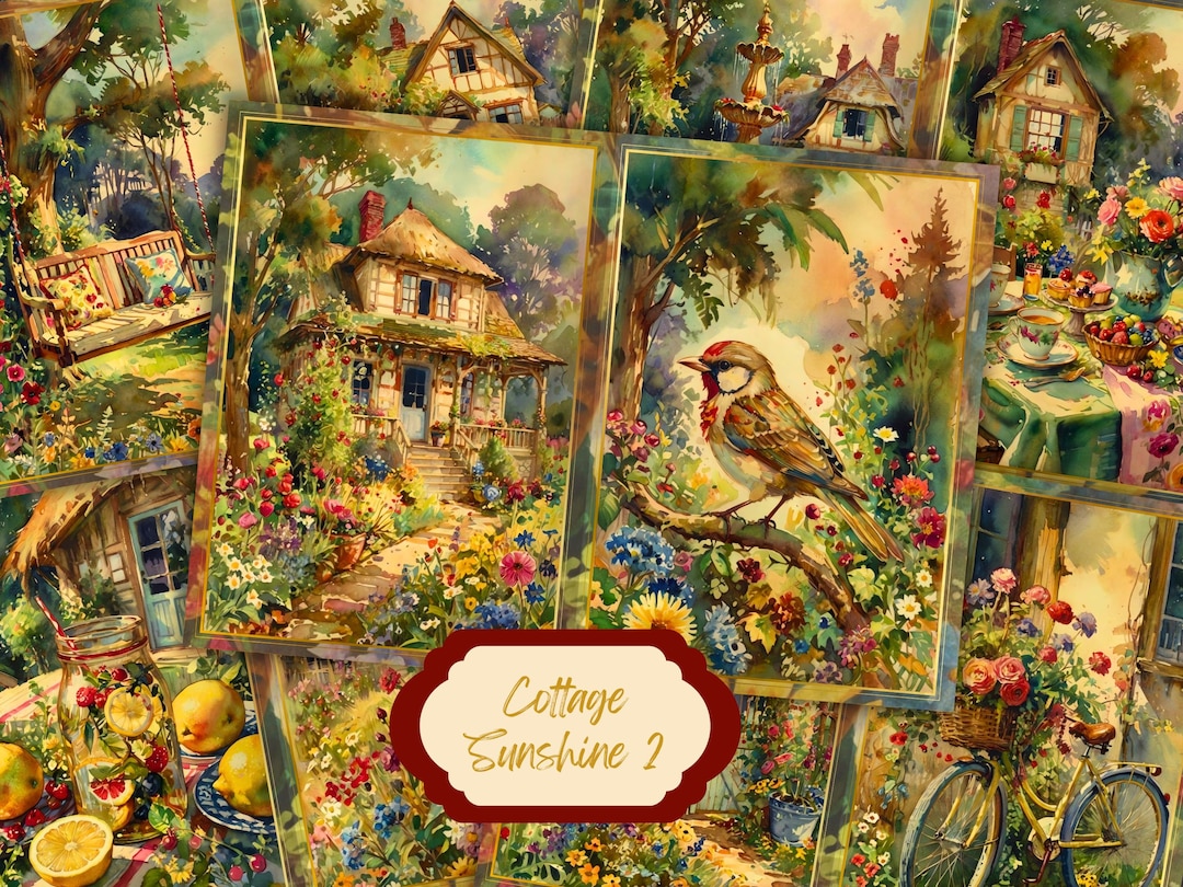 Vintage Cottagecore Printable Collage Kit: Floral Junk Journal (digital ...