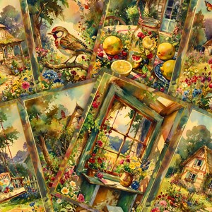 Vintage Cottagecore Printable Collage Kit: Floral Junk Journal (digital ...