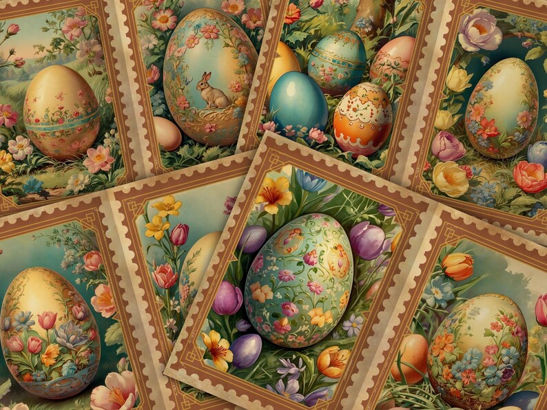 Easter Junk Journal Pages, Eggs Junk Journal, Rabbit, Journal Pages ...