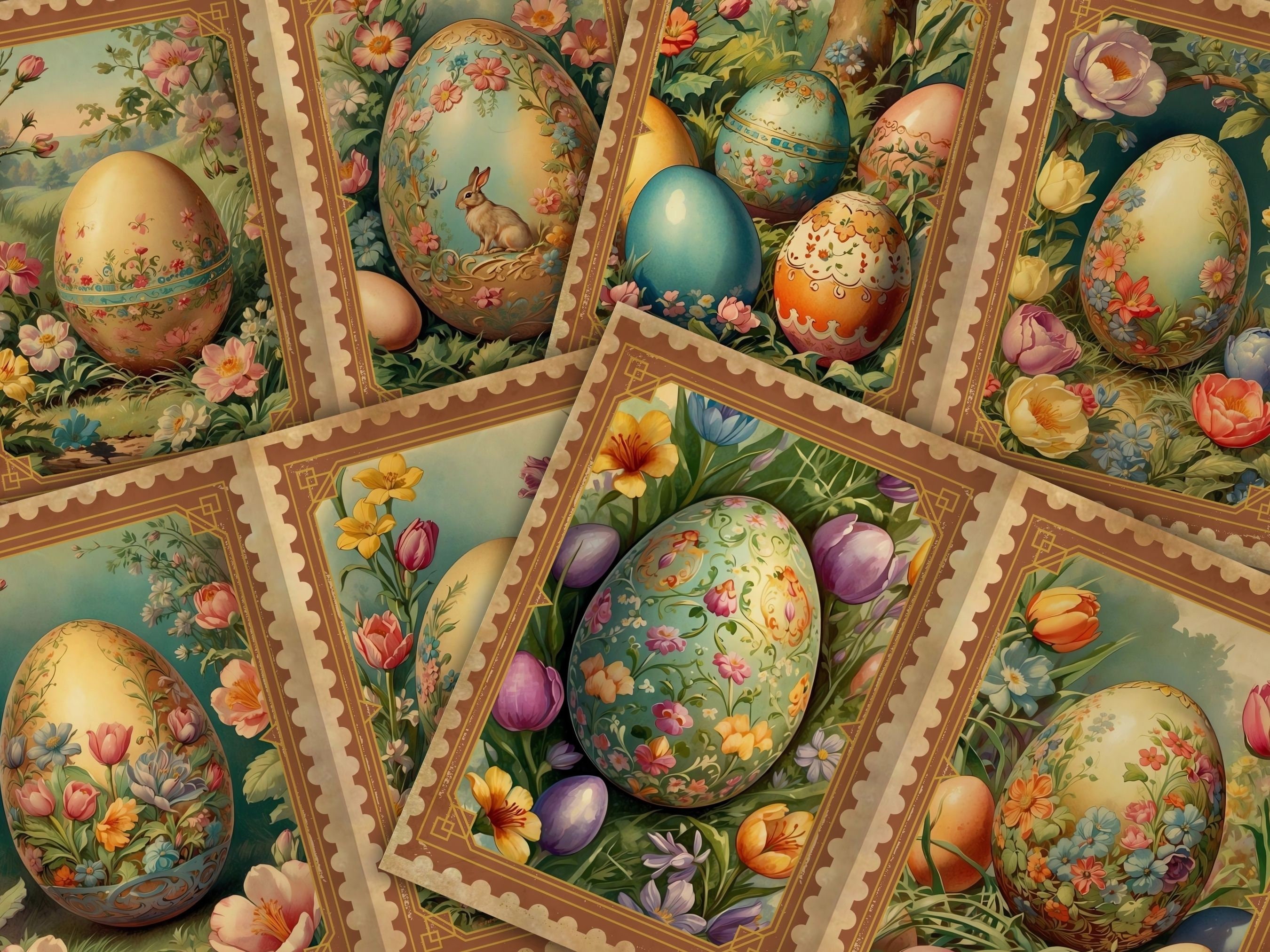 Easter Junk Journal Pages, Eggs Junk Journal, Rabbit, Journal Pages ...
