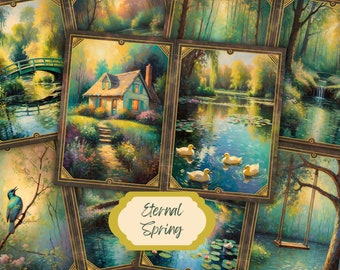 Spring Junk Journal Kit, Junk Journal Printable Page, Flowers Junk ...