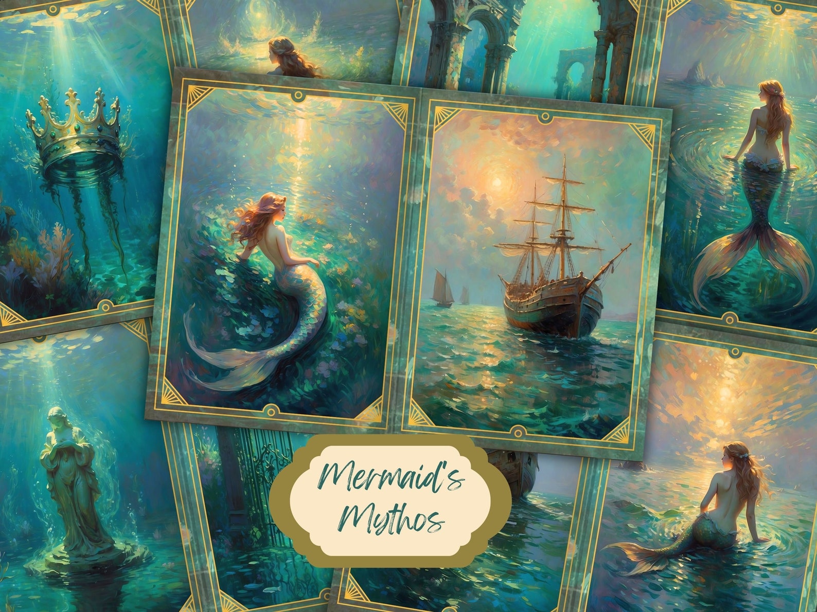 Mermaid Junk Journal Underwater, Marine,sea World Nautical Printable ...