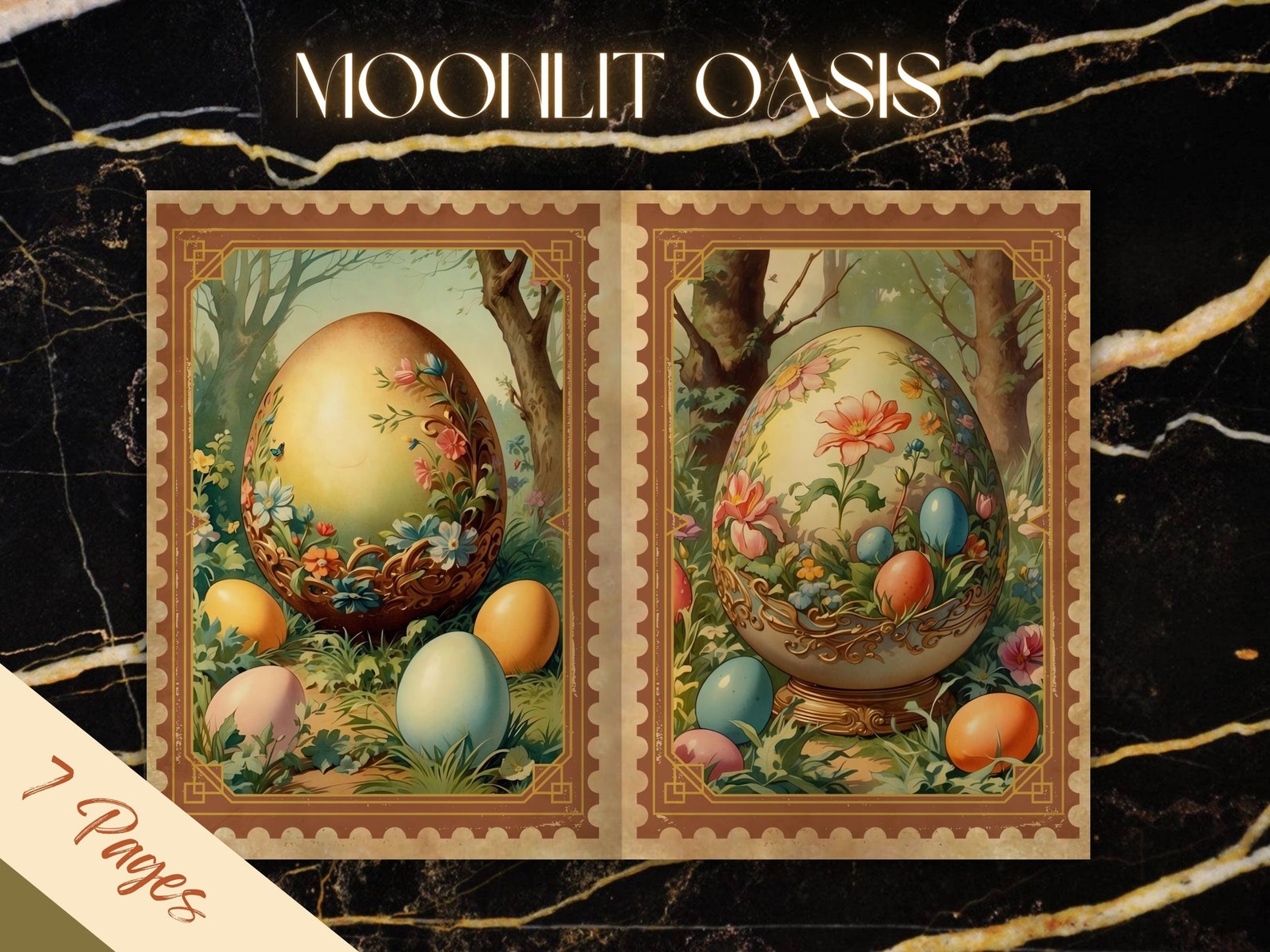 Easter Junk Journal Pages, Eggs Junk Journal, Rabbit, Journal Pages ...