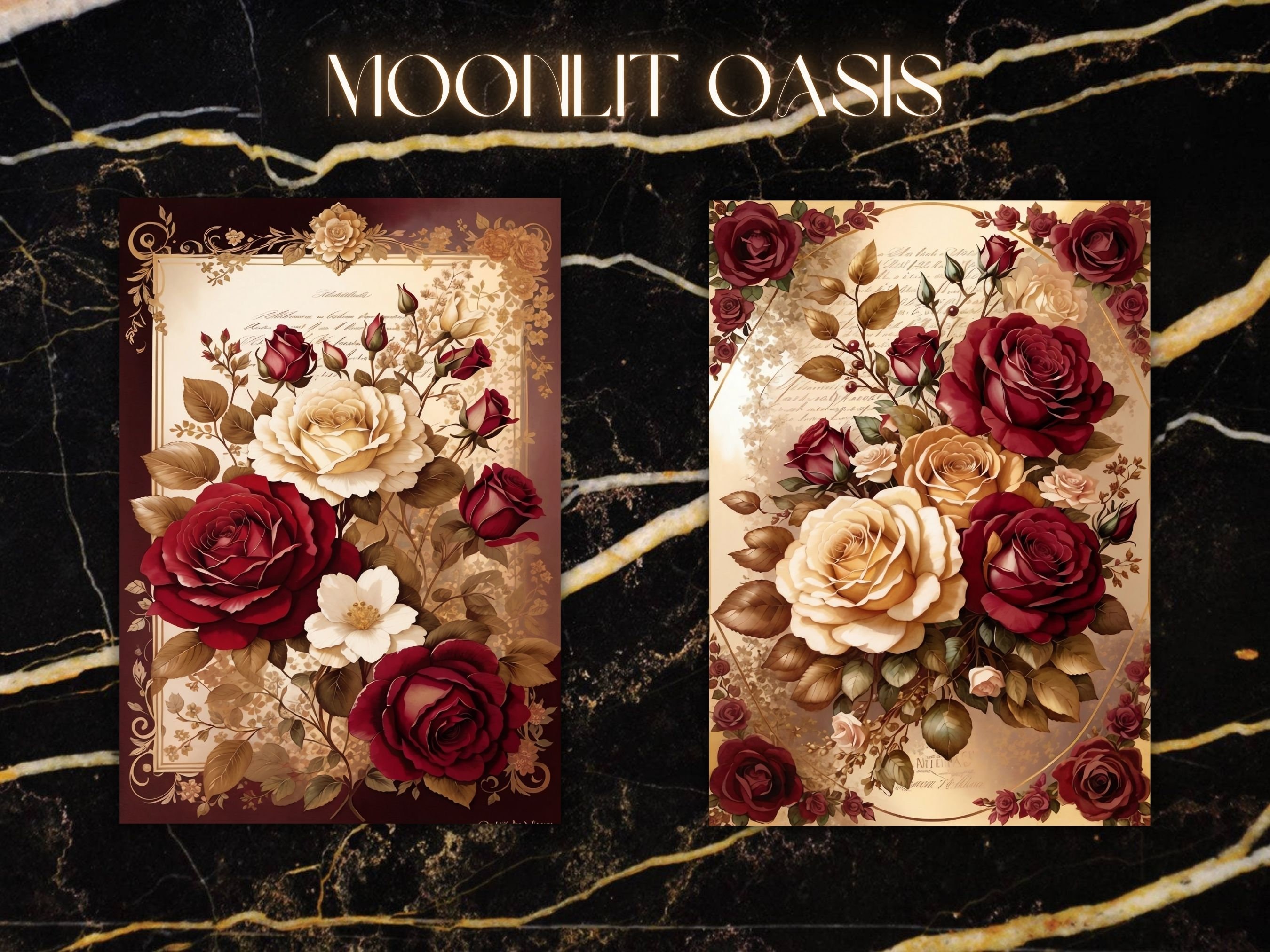 Vintage Red Burgundy Rose Junk Journal Printables, Floral Ephemera for ...