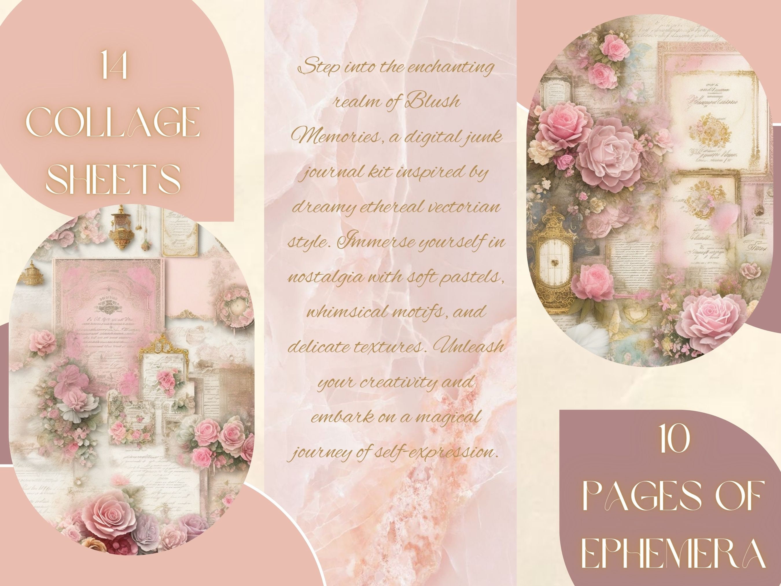Vectorian Vintage Junk Journal Kit: Printable Collage Sheets, Victorian ...