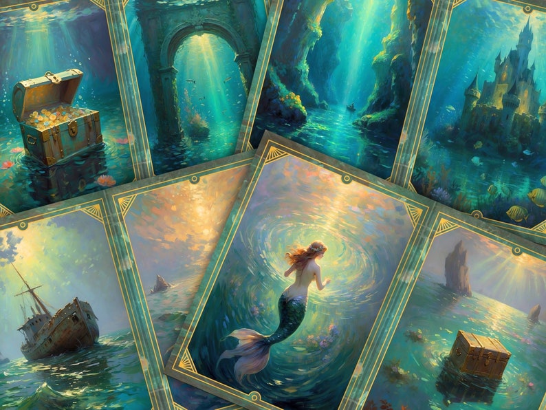 Mermaid Junk Journal Underwater, Marine,sea World Nautical Printable ...