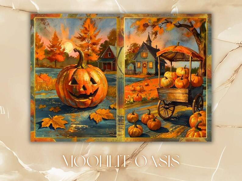 Autumn Cottagecore Digital Collage Kit Cozy Fall Printable Papers ...