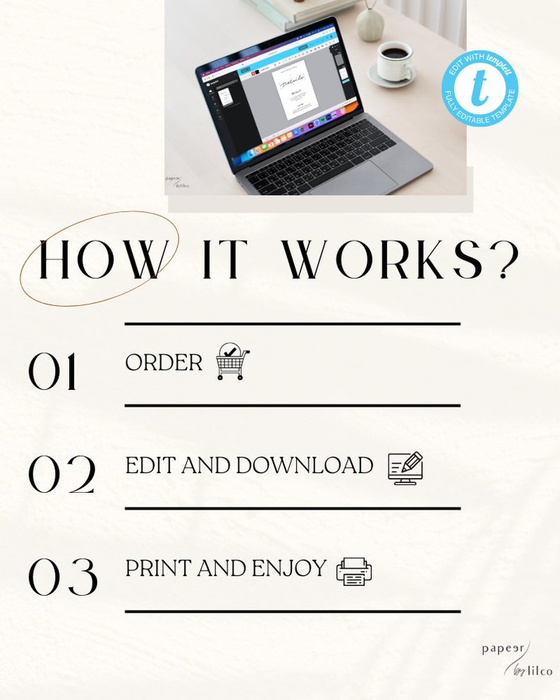 Wildflower Wedding Invitation Template, Printable Wedding Invitation ...