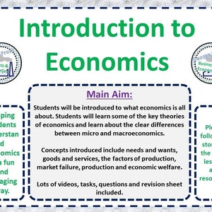 Introduction to Economics - Lesson / Teacher Resource - PPT (perfect ...