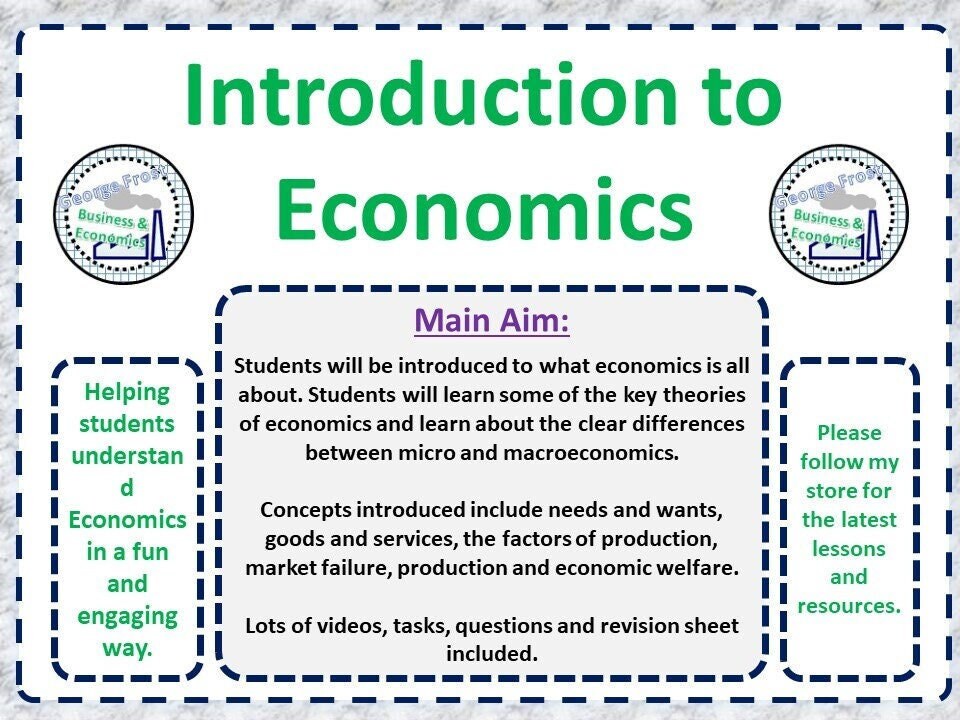 Introduction to Economics - Lesson / Teacher Resource - PPT (perfect ...