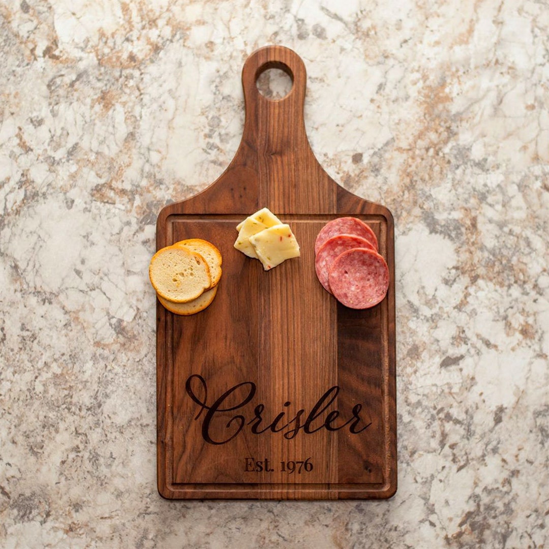 Personalized Laser Engraved Walnut Paddle Cutting Boards - Etsy