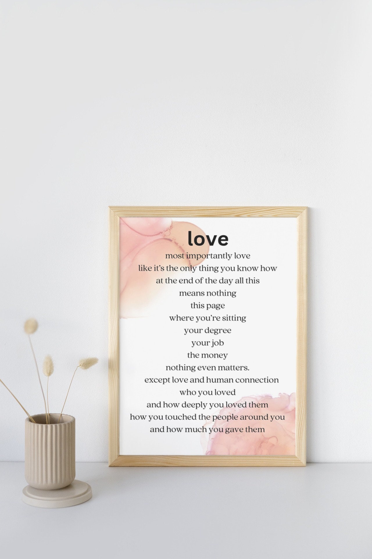 Love, Poem, Digital Art, Digital Download, Home Decor, - Etsy