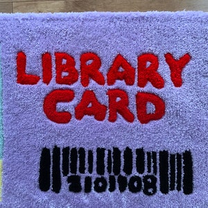 Nostalgic Arthur Library Card Hand Tufted Rug - Etsy