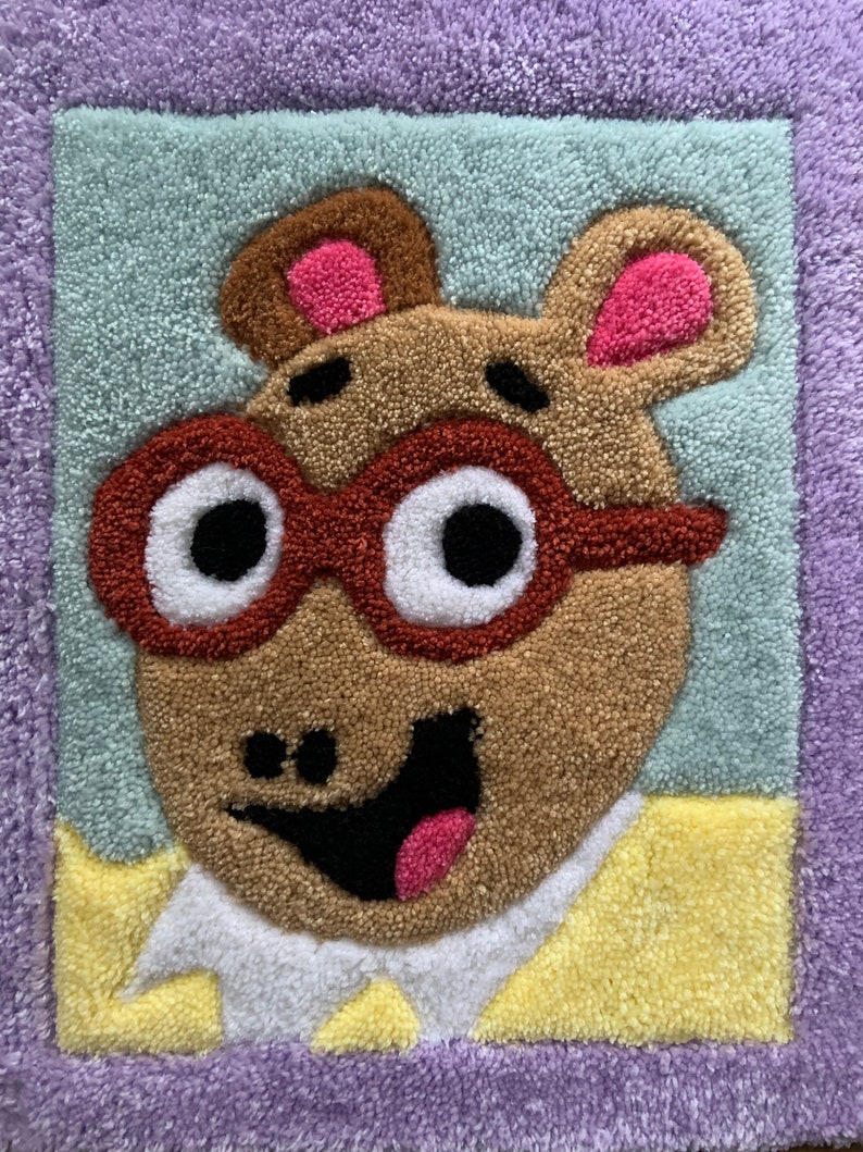 Nostalgic Arthur Library Card Hand Tufted Rug - Etsy