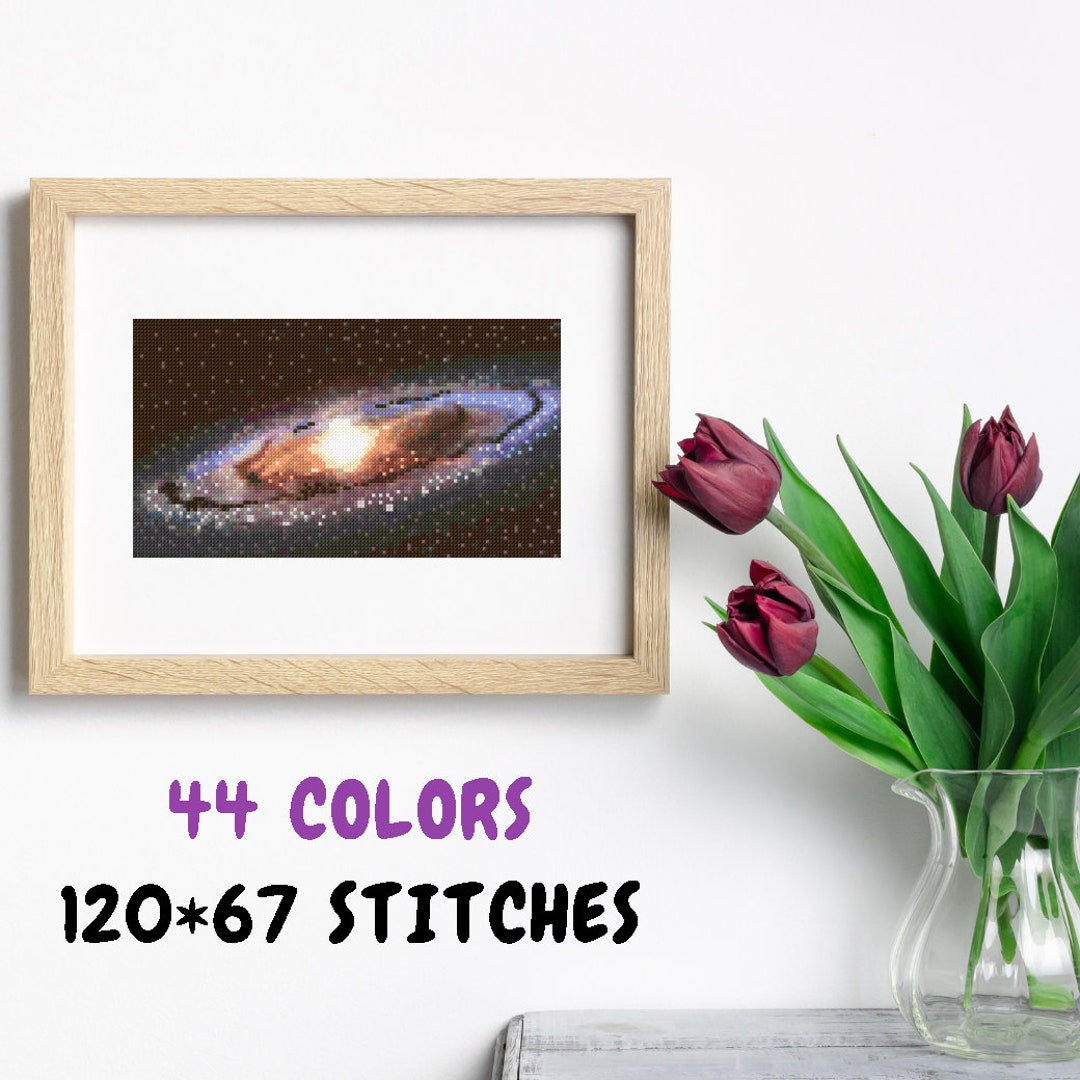 Andromeda Galaxy Cross Stitch Pattern. Instant Download Pdf Also Suited ...