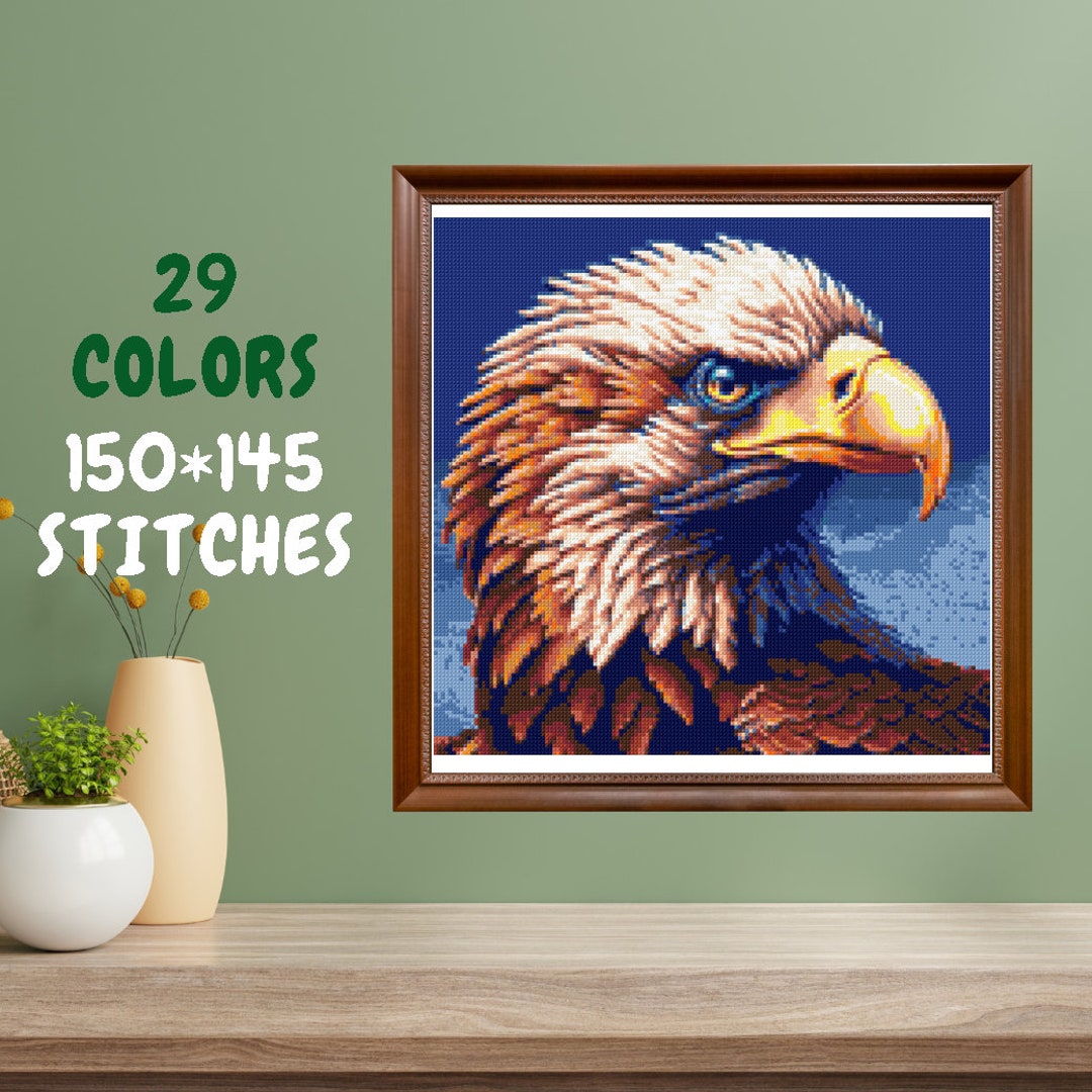 Cross Stitch Pattern Eagle Cross Stitch Pattern Eagle Face Instant ...