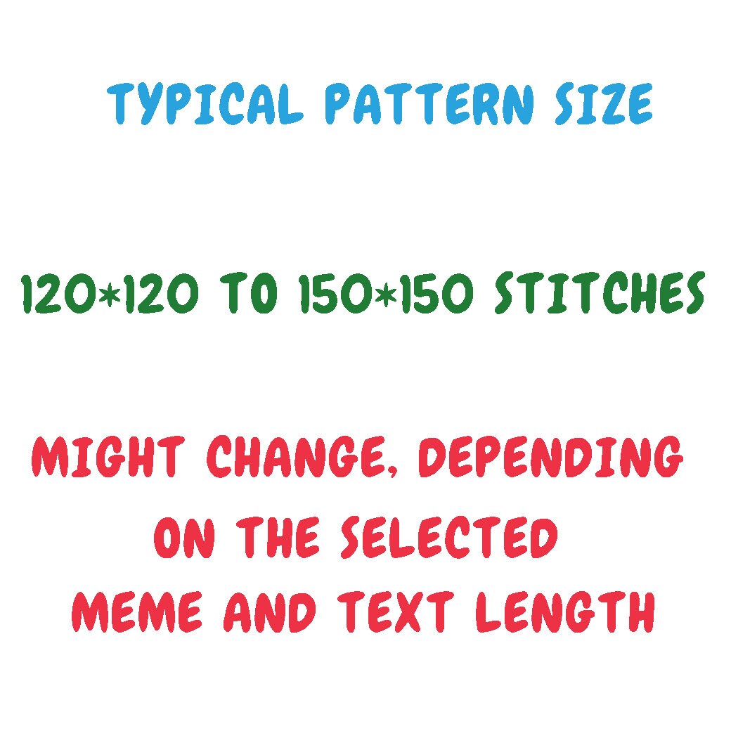 Custom Meme Cross Stitch Pattern Turn Any Mem Into Private Joke Cross ...